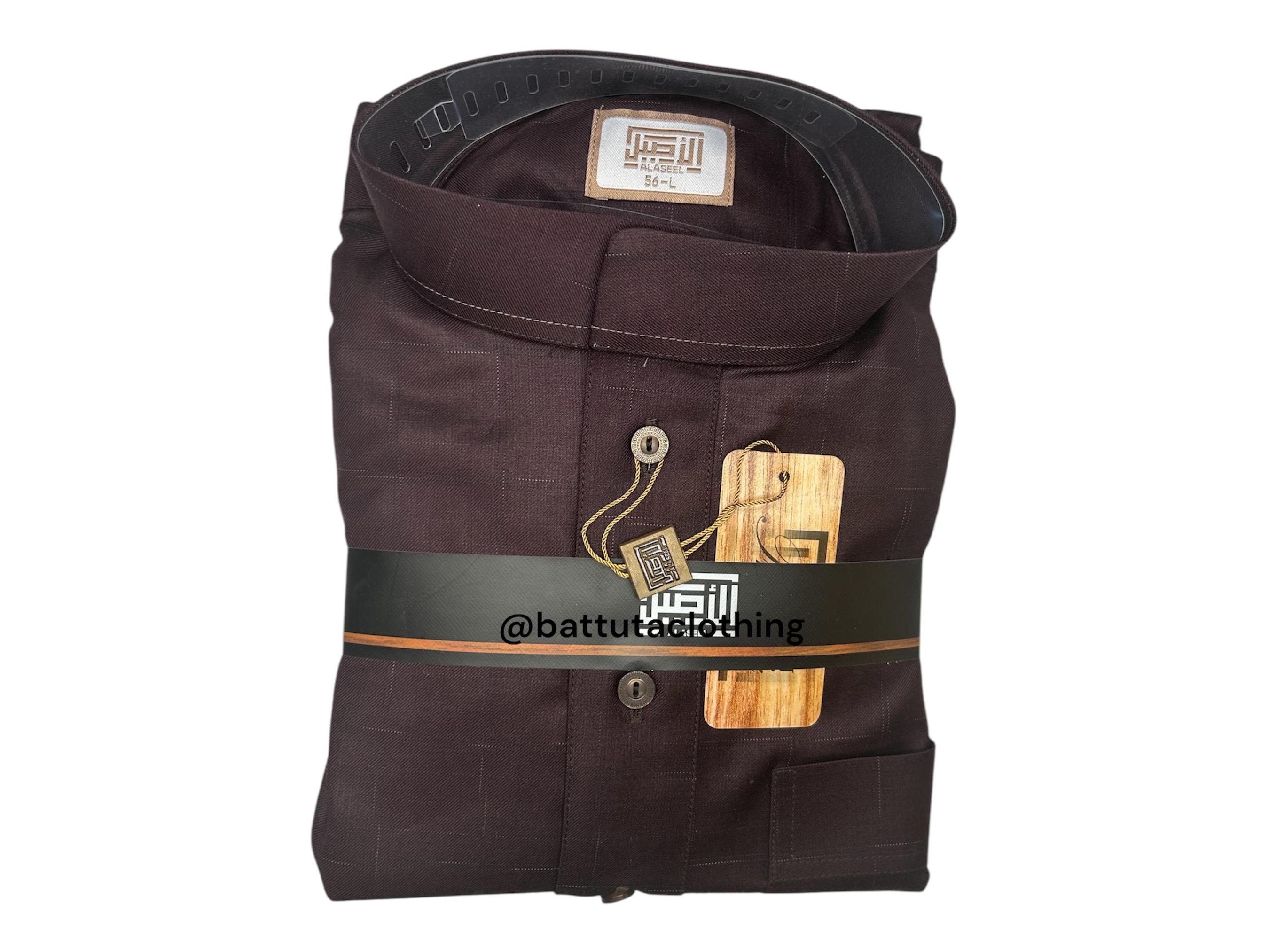 Al Aseel Saudi Thobes - Burgundy, Khaki, Navy | High-quality Men’s ...