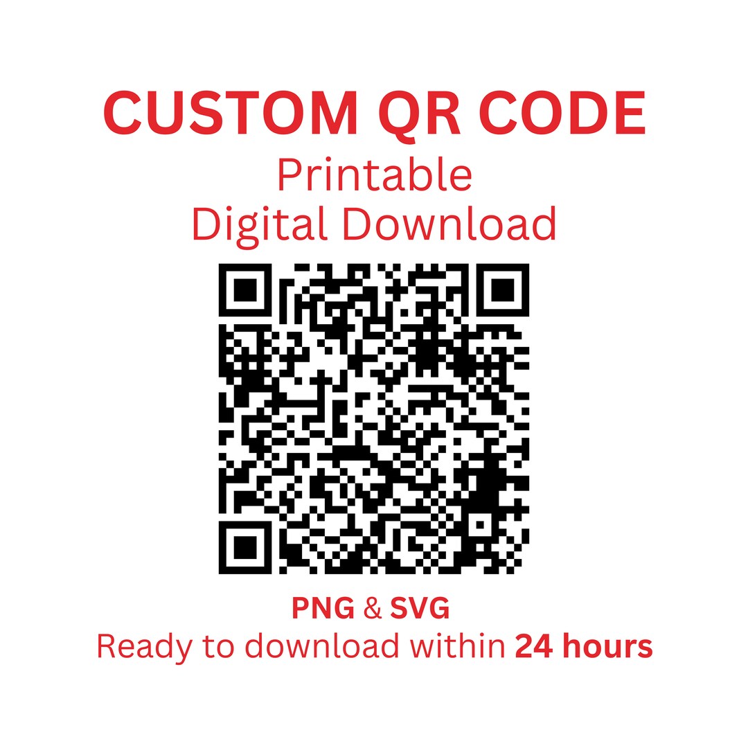 Custom QR Code Digital Download Personalized QR Codes for Business Card ...