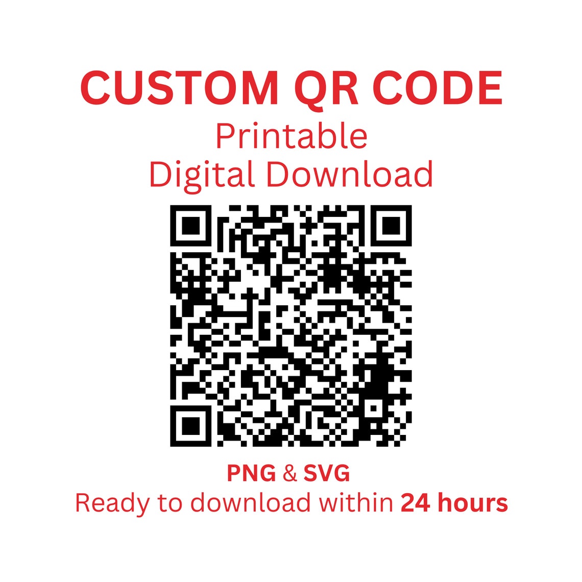 Custom QR Code Digital Download Personalized QR Codes for Business Card ...