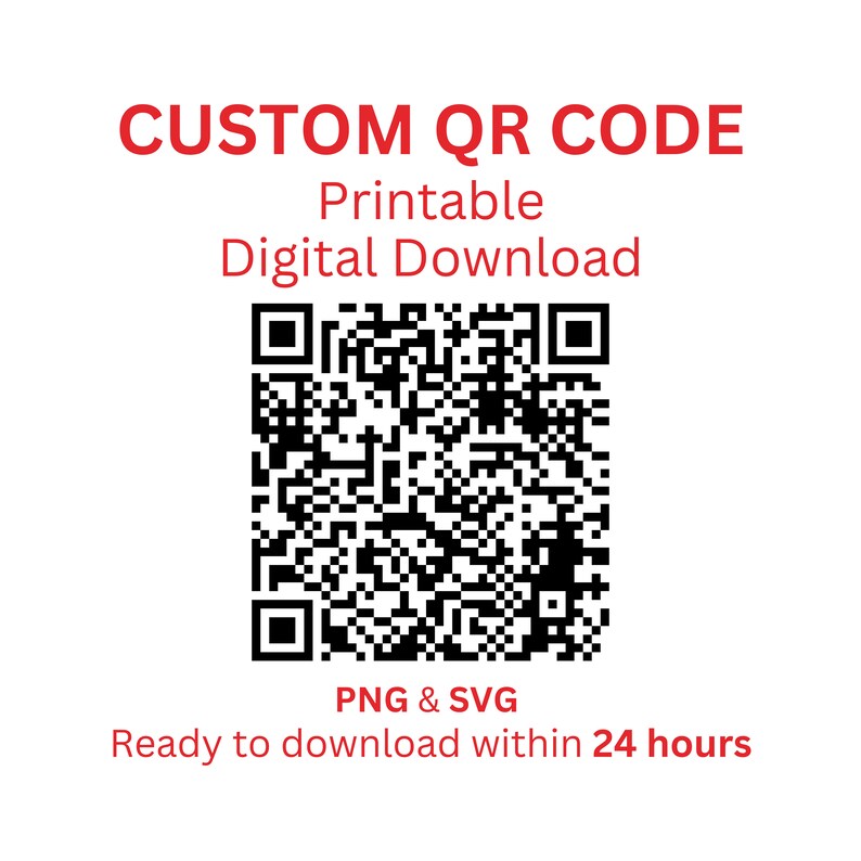 Custom QR Code Digital Download Personalized QR Codes for Business Card ...