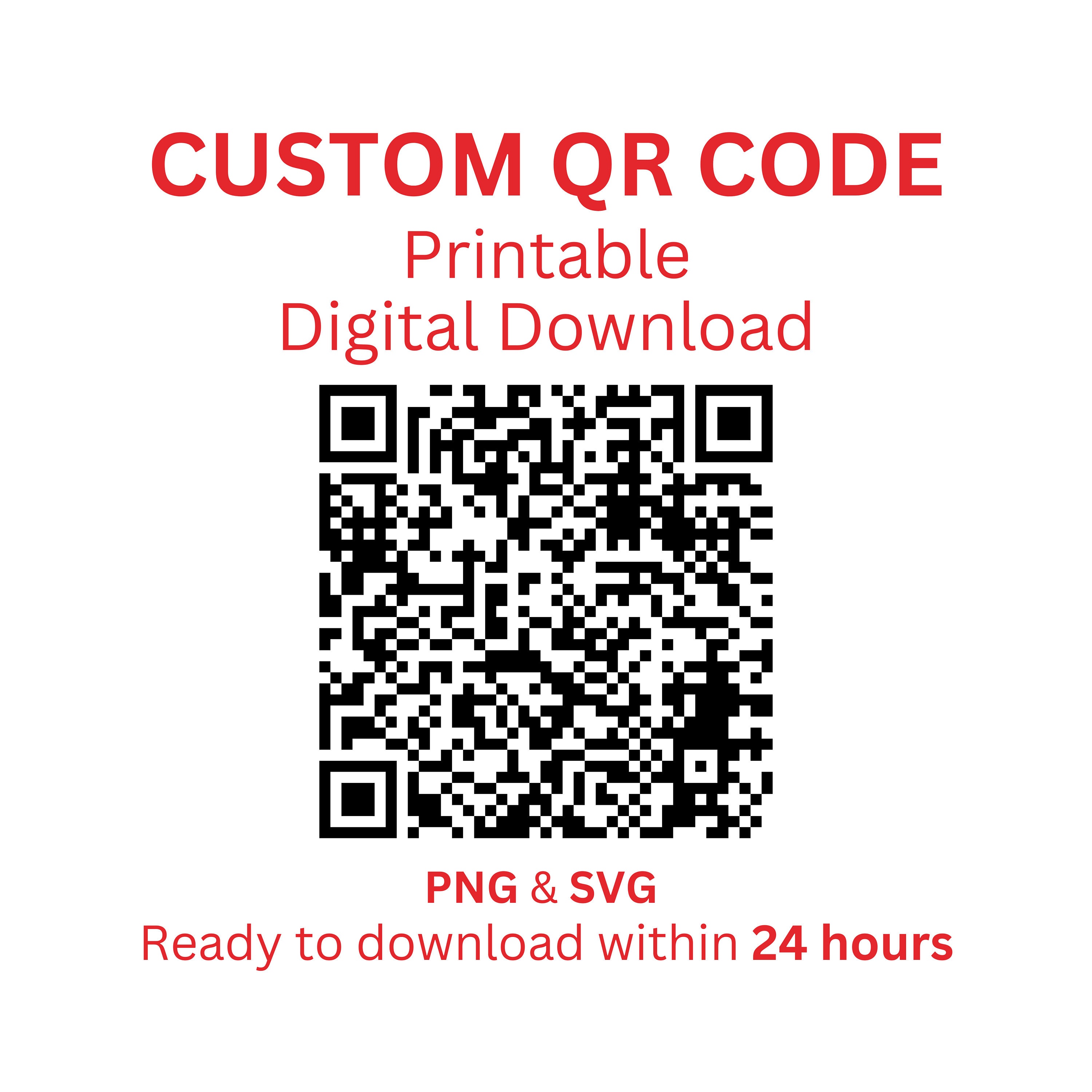 Custom QR Code Digital Download Personalized QR Codes for Business Card ...