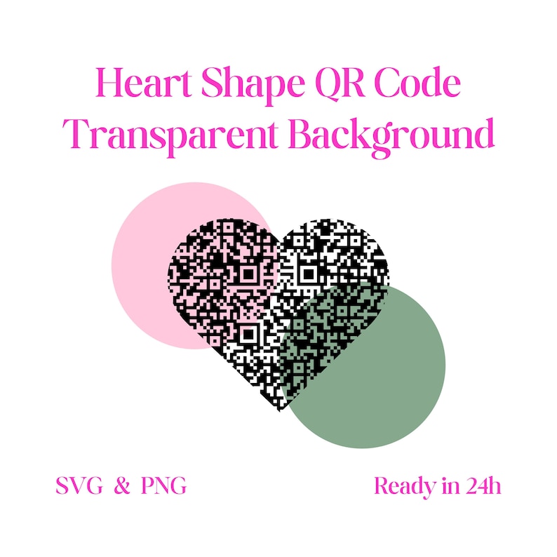 Heart Shape Transparent QR Code SVG PNG | Custom Qr Code With Clear ...