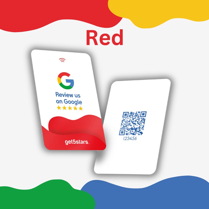 NFC Google Review Card, QR Code on the Back, Boost Your Business's ...