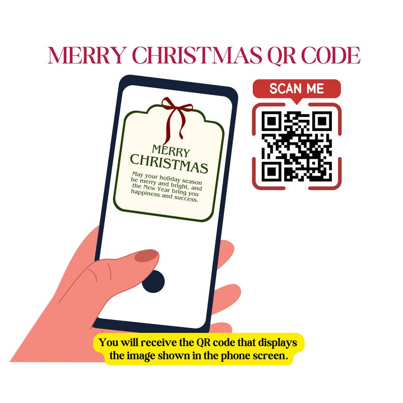 Merry Christmas QR Code SVG PNG Celebrate Christmas and New Year Tag Qr ...