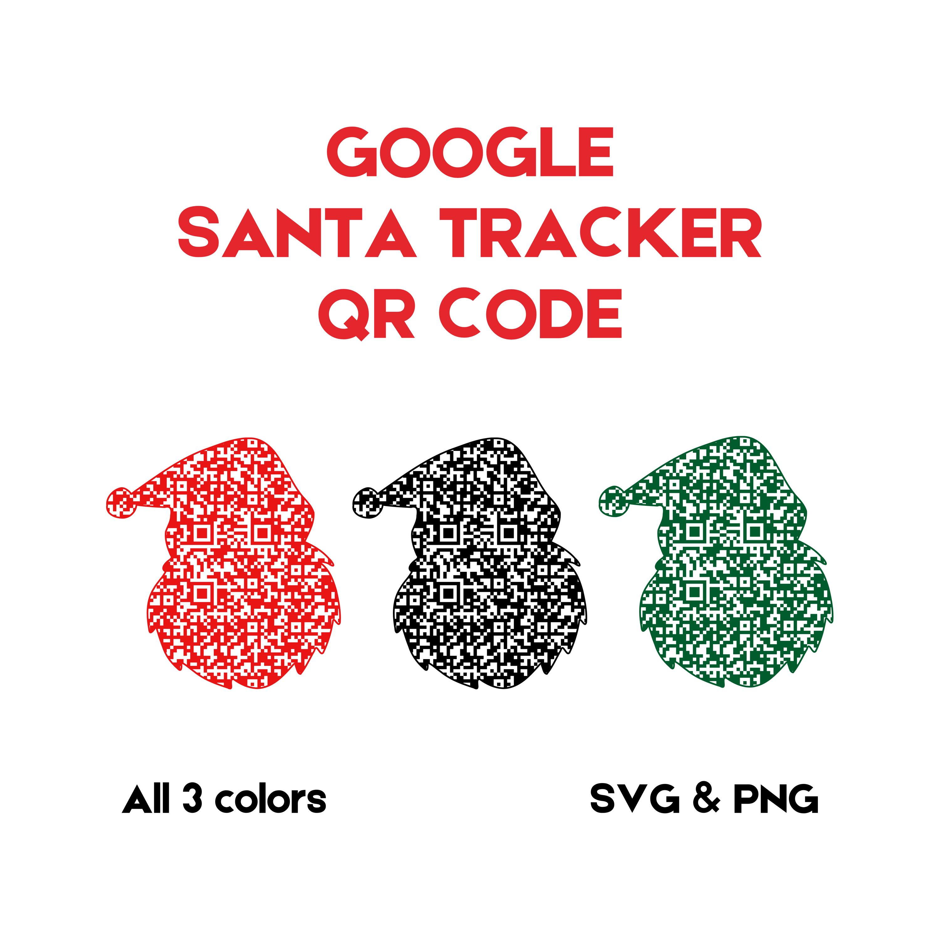 Santa Tracker QR Code Santa Shaped Google Santa Tracker Qr Code SVG and PNG Scan to Track Santa ...