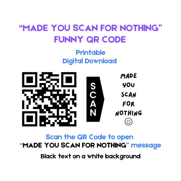 Prank Qr Code Gorilla - Etsy