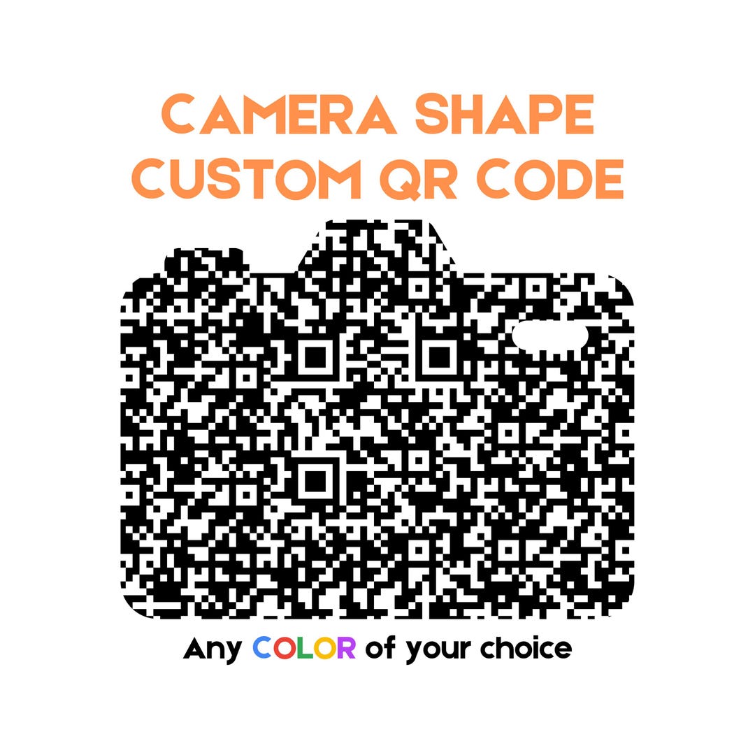 Custom QR Code in Camera Shape QR Code for Portfolio Photographers ...