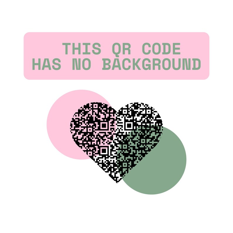 Heart Shape Transparent QR Code SVG PNG | Custom Qr Code With Clear ...