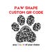 Paw Shaped Custom QR Code in Paw Shape, Personalized Printable Qr Code ...