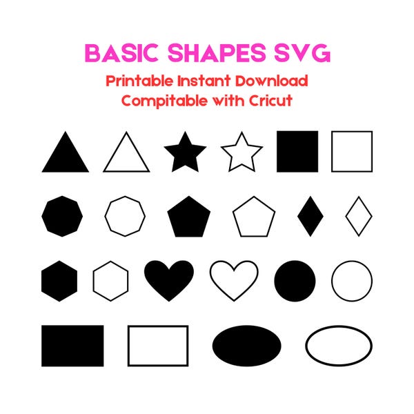 Basic Shapes Svg - Etsy