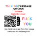 Fuck You Message QR Code Printable Fuck You QR Code Instant Download Digital Gift Idea Funny ...