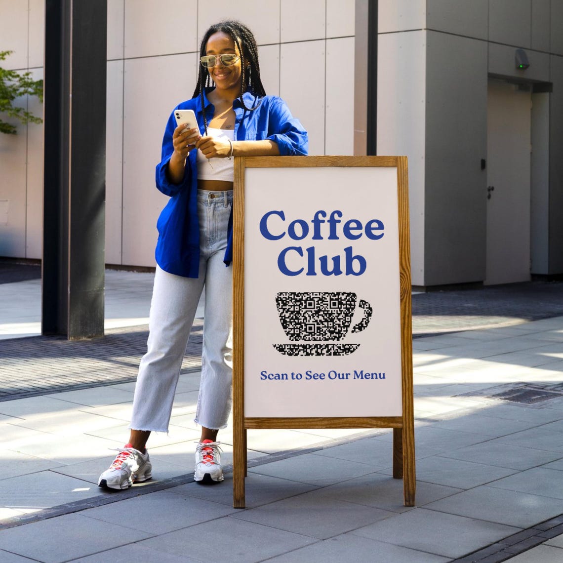 Custom QR Code in Coffee Mug Shape QR Code Coffee Cup Shaped Business ...