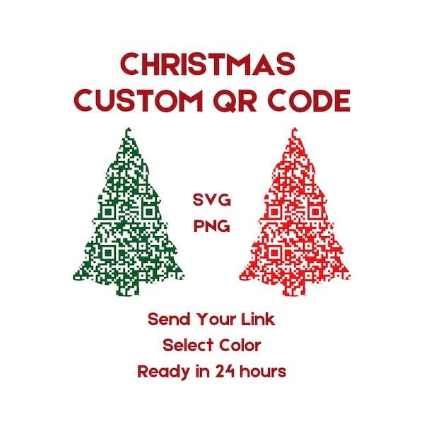 Qr Code Christmas Cards - Etsy