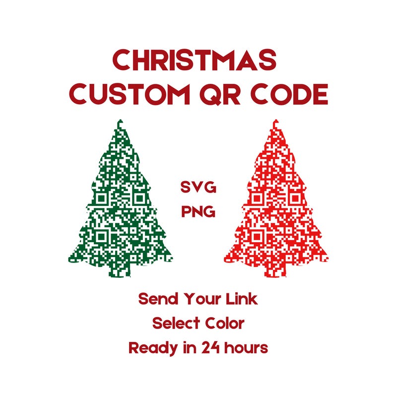 Qr Code Christmas Cards - Etsy