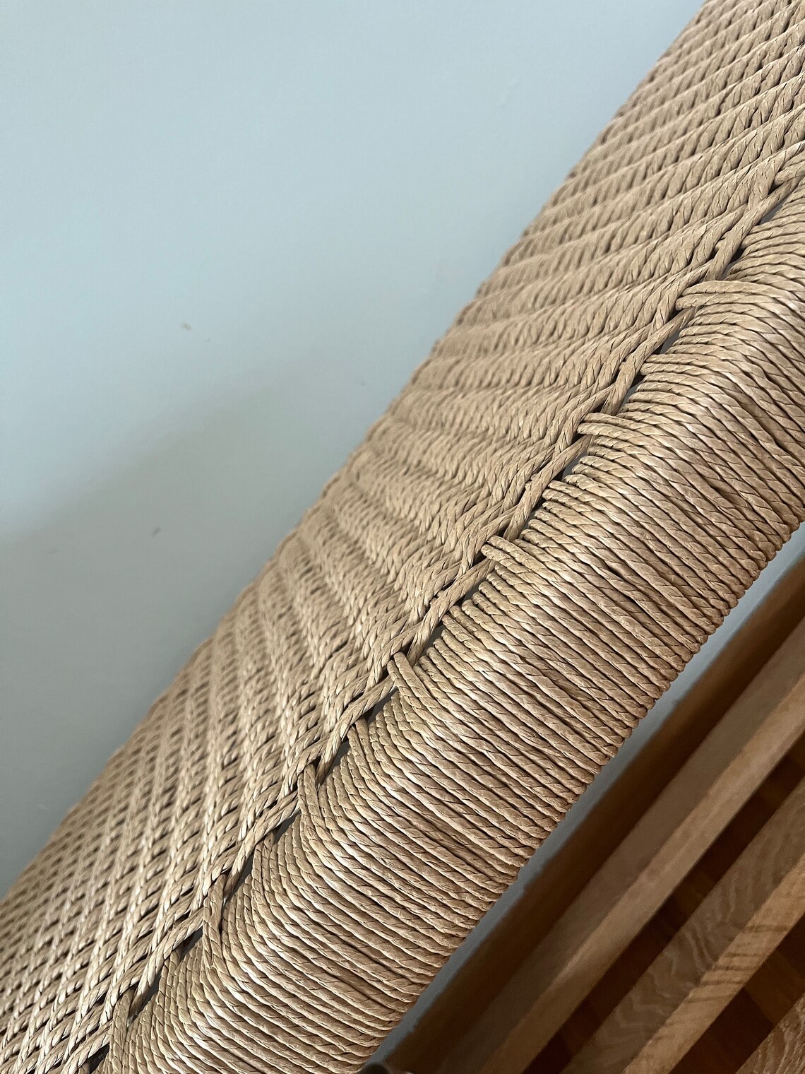 White Oak Danish Cord Bench - Etsy