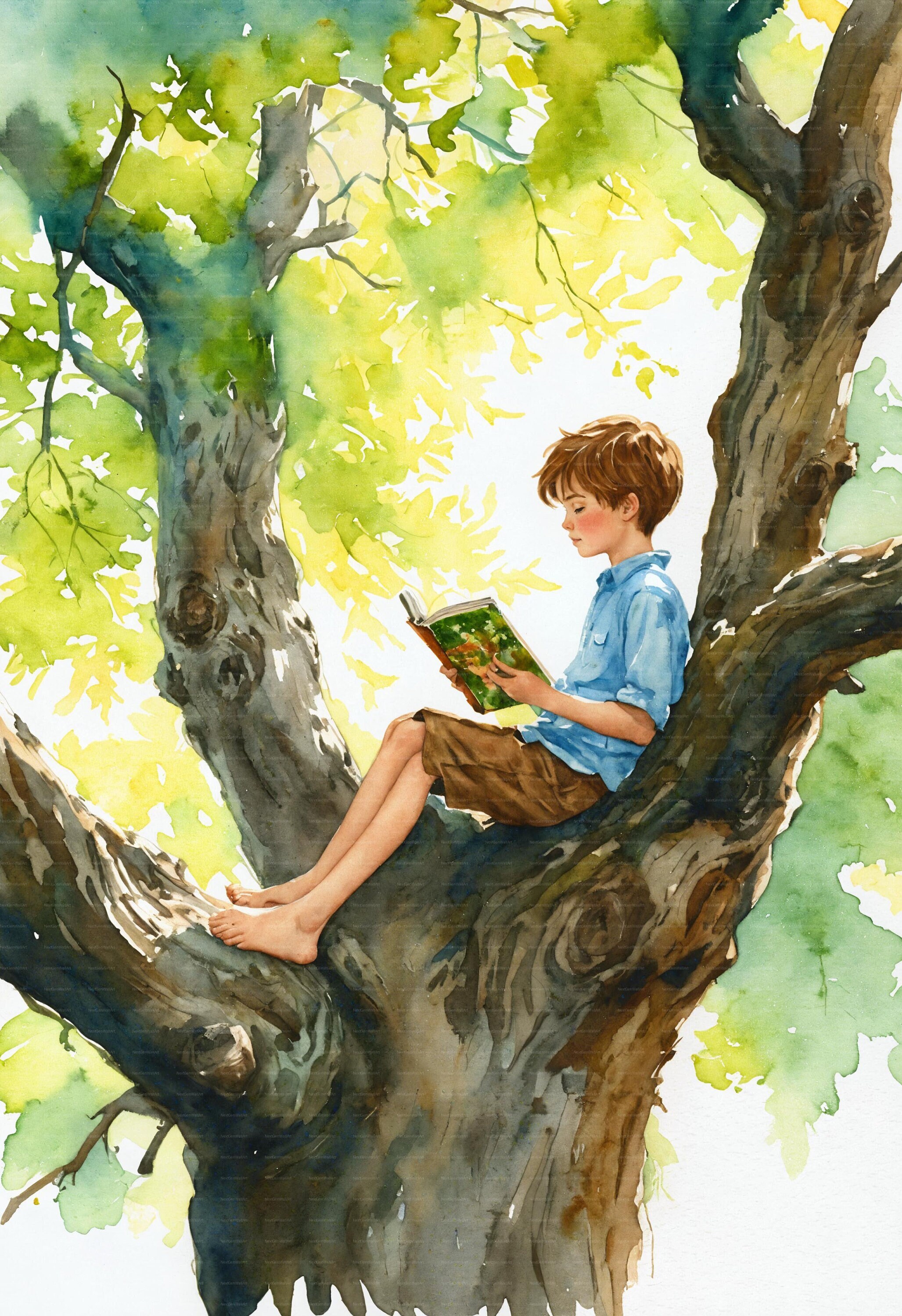 The Boy Tree Reader - Etsy