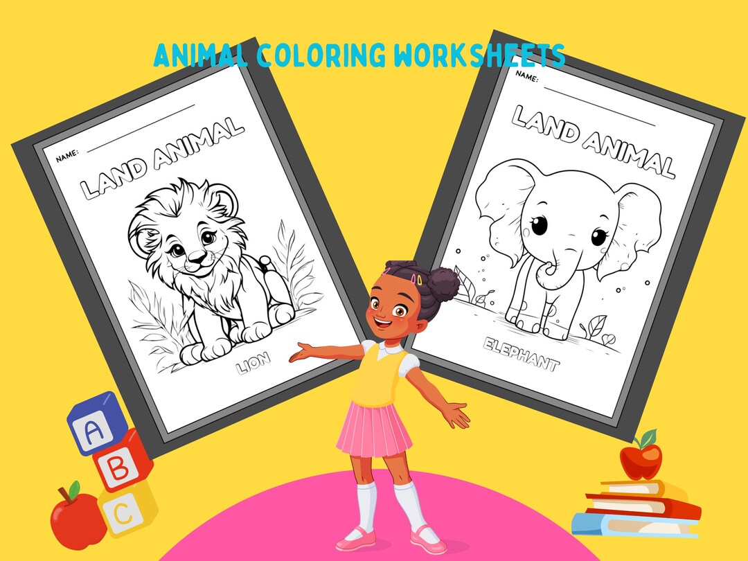 Coloring Animal Workbook - Etsy