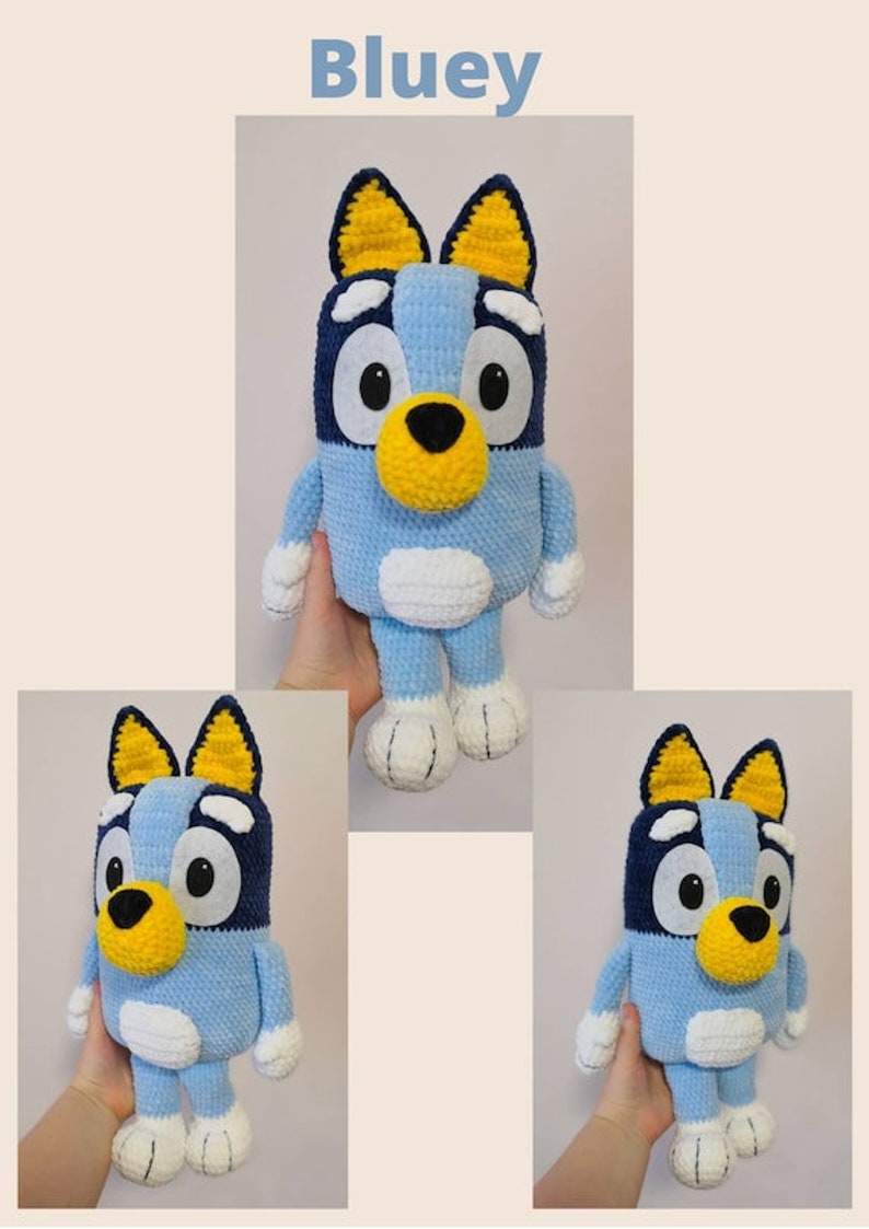 Cute Bluey and Bingo Crochet Pattern PDF FILE Instant Download ...