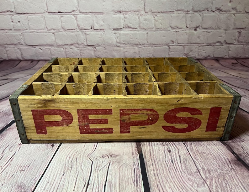 VINTAGE ~ 1960’s Pepsi Cola Wooden Bottle Crates, 24 Pack Crates - Etsy