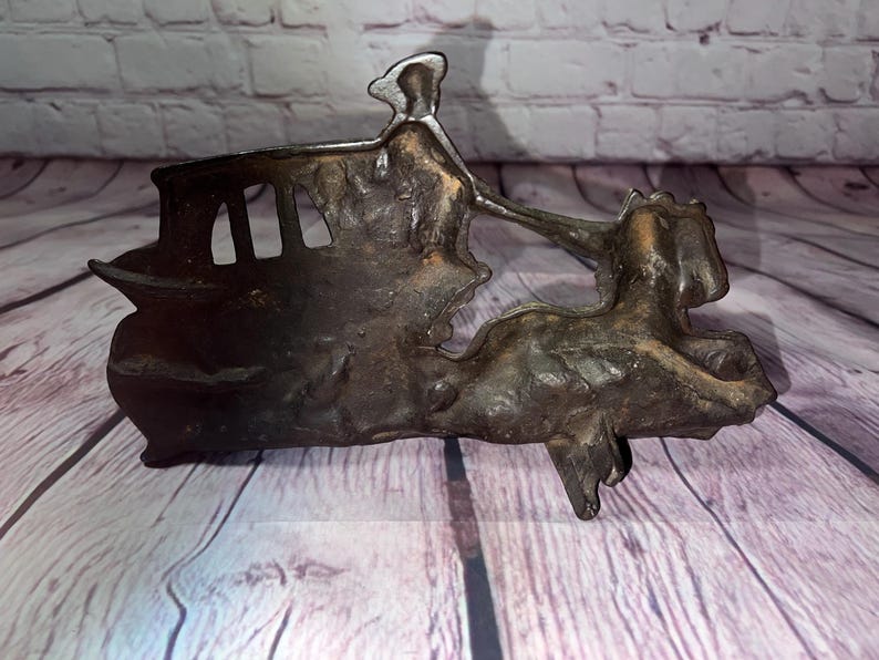 VINTAGE ~ Cast Iron Stagecoach Doorstop Lamp W/out Light or Hardware ...