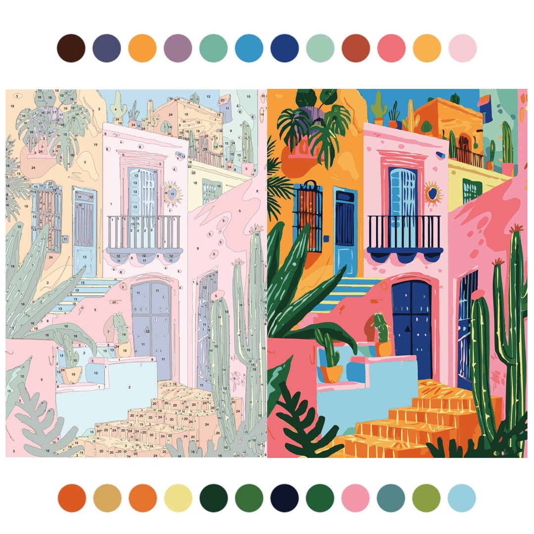 Painting by Number Matisse Colorful Houses, Paint by Number Kit ...