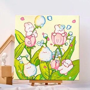 Cute Paint by Numbers Kit for Beginner Children, Kawaii Paint by Number ...
