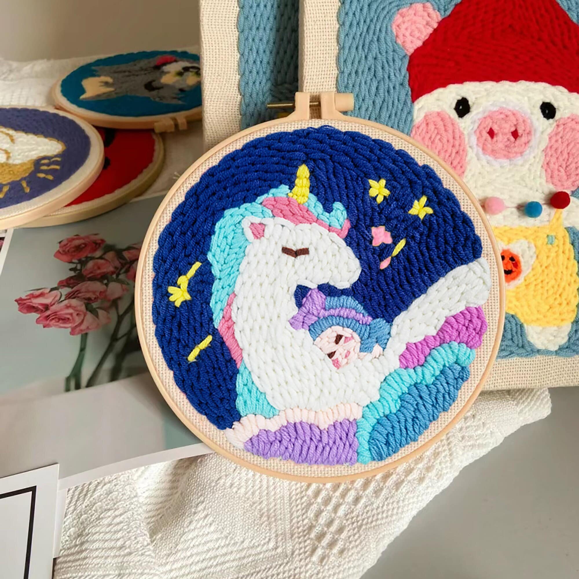 Punch Needle, Punch Needle Kit Beginner, Cute Punch Needle Art, Easy ...