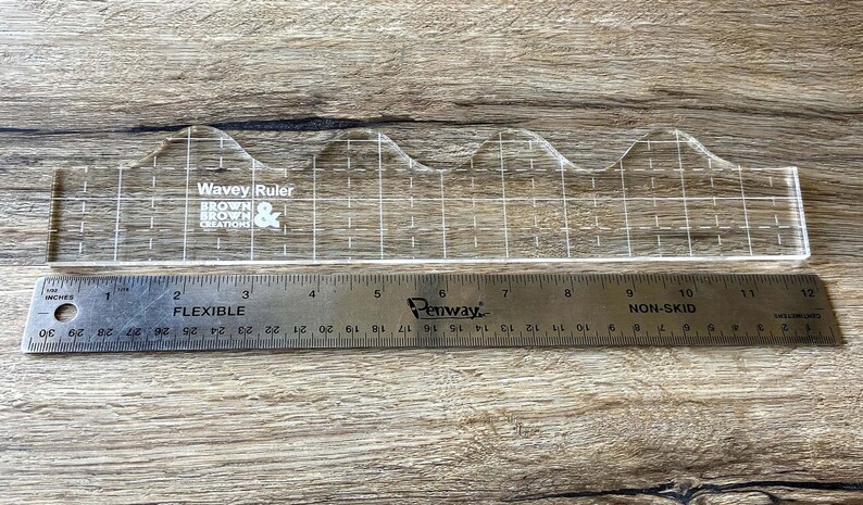 Wavey Quilting Ruler, Longarm or Sit Down Quilting, Free Motion, Made ...