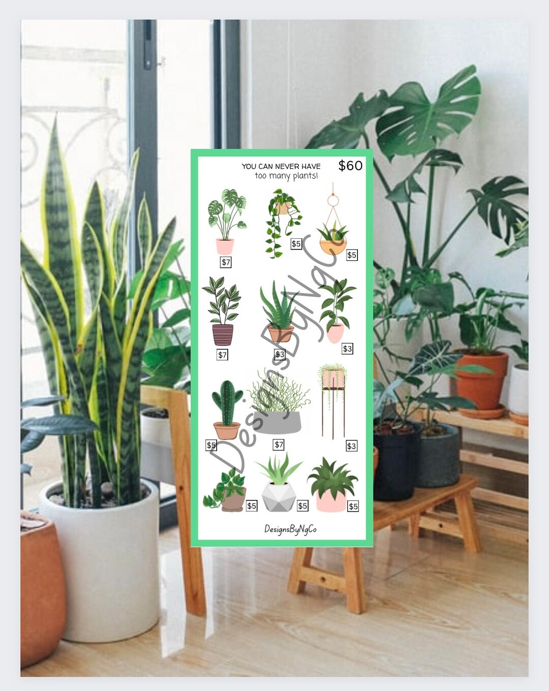 You Can Never Have to Many Plants Savings Challenge - Etsy
