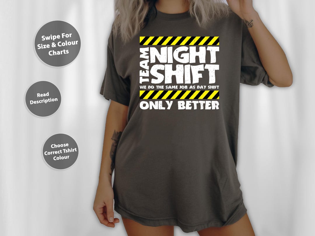 Funny Work Meme - Team Night Shift - Funny Factory Worker S T-shirt ...