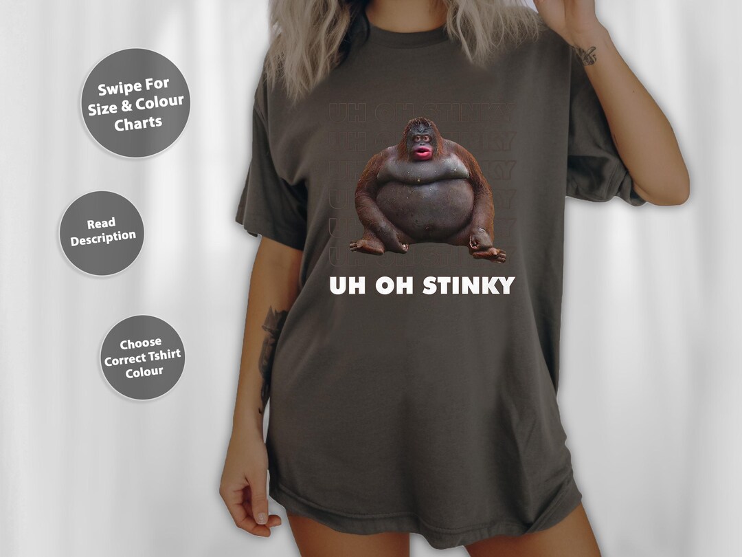 Uh Oh Stinky Poop Meme Funny Monkey T-shirt - 167999 - Etsy