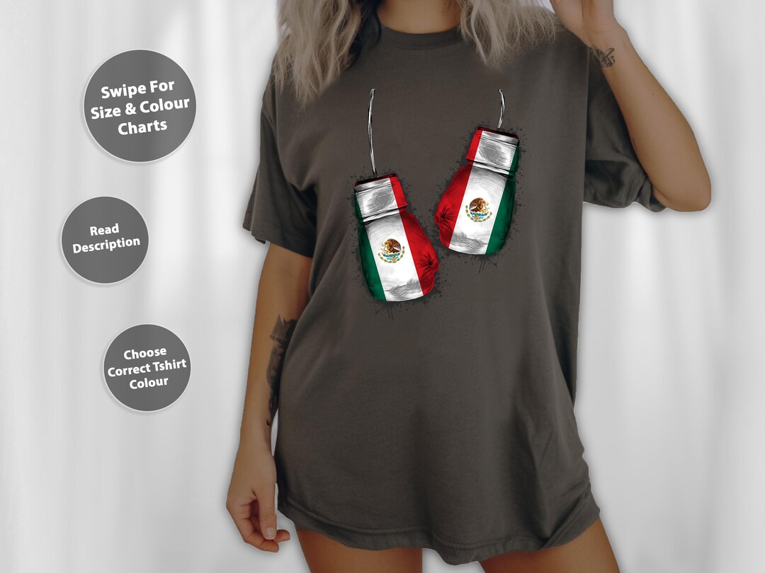 Chicano Boxers Gear Fans Mexican Flag Gloves Mexico Boxing T-shirt ...