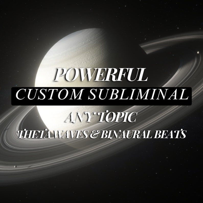 Custom Subliminal, Any Topic - Etsy