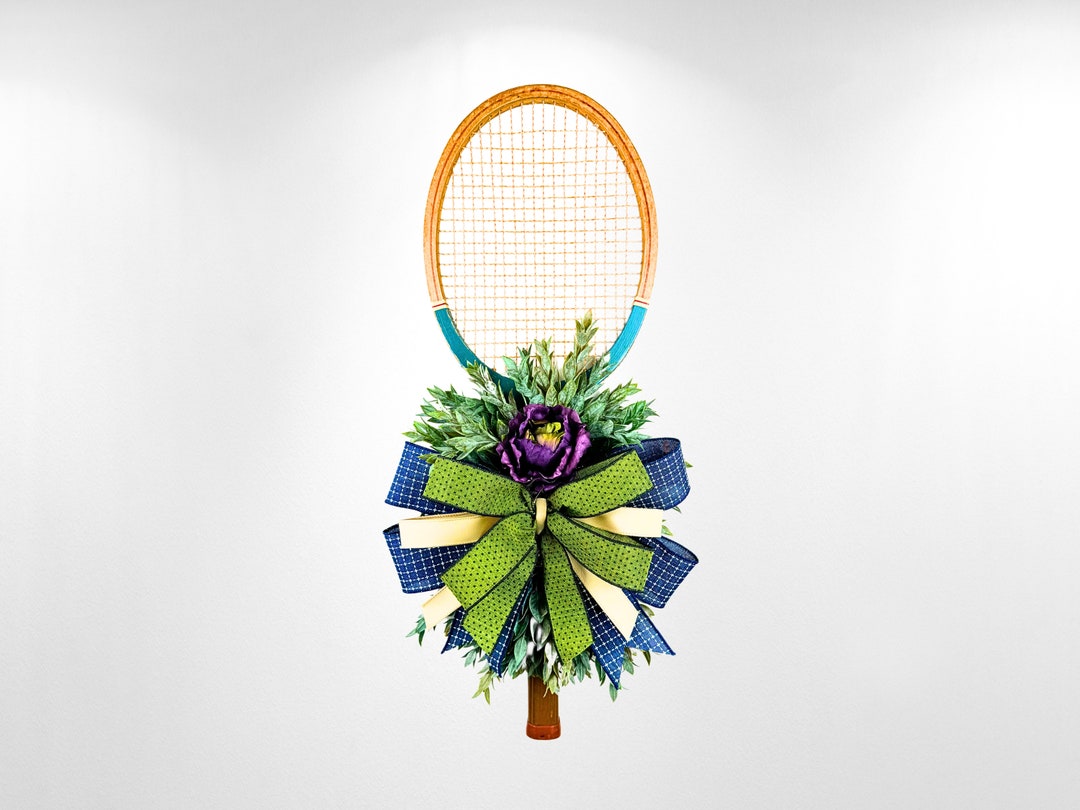 Vintage Wooden Tennis Racket Wall Hanging, Wall Decor, Unique Sports ...
