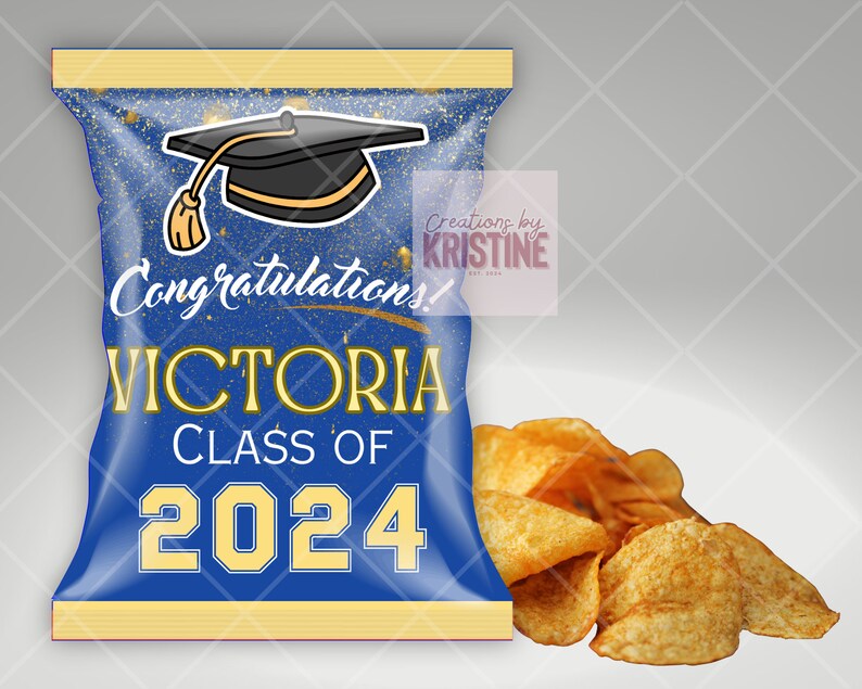 Graduation Chip Bag 2024 Template, Editable Canva Template ...