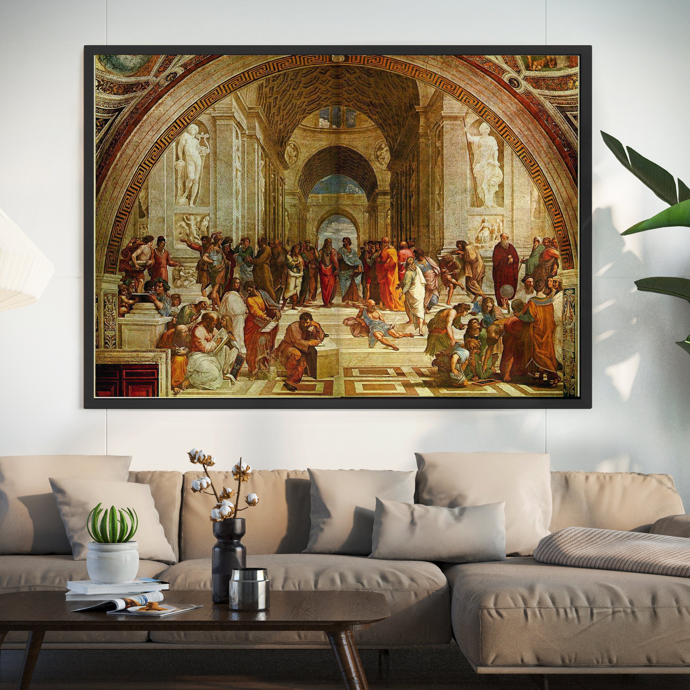 The School of Athens Painting Poster Classic Art Print Vintage Canvas ...