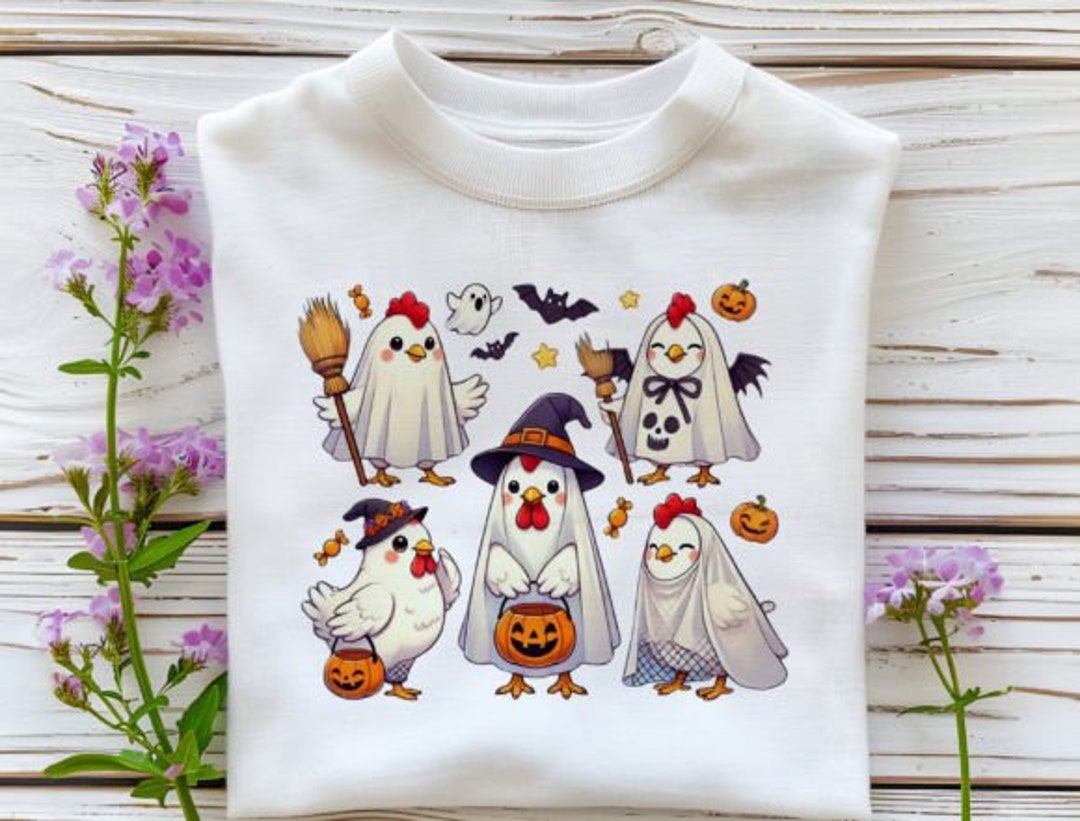 Halloween Chicken Png, Ghost Chickens - Etsy