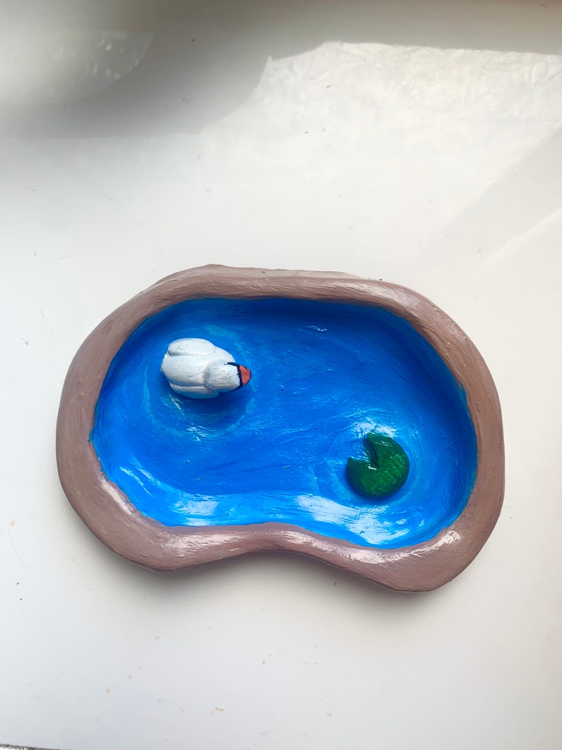 Air Dry Clay Pond Trinket Tray - Etsy