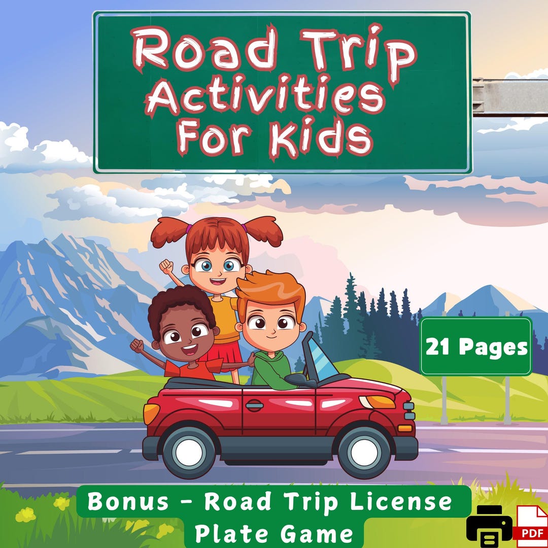 Kids Road Trip Activity Book | Printable Travel Games (digital Download ...