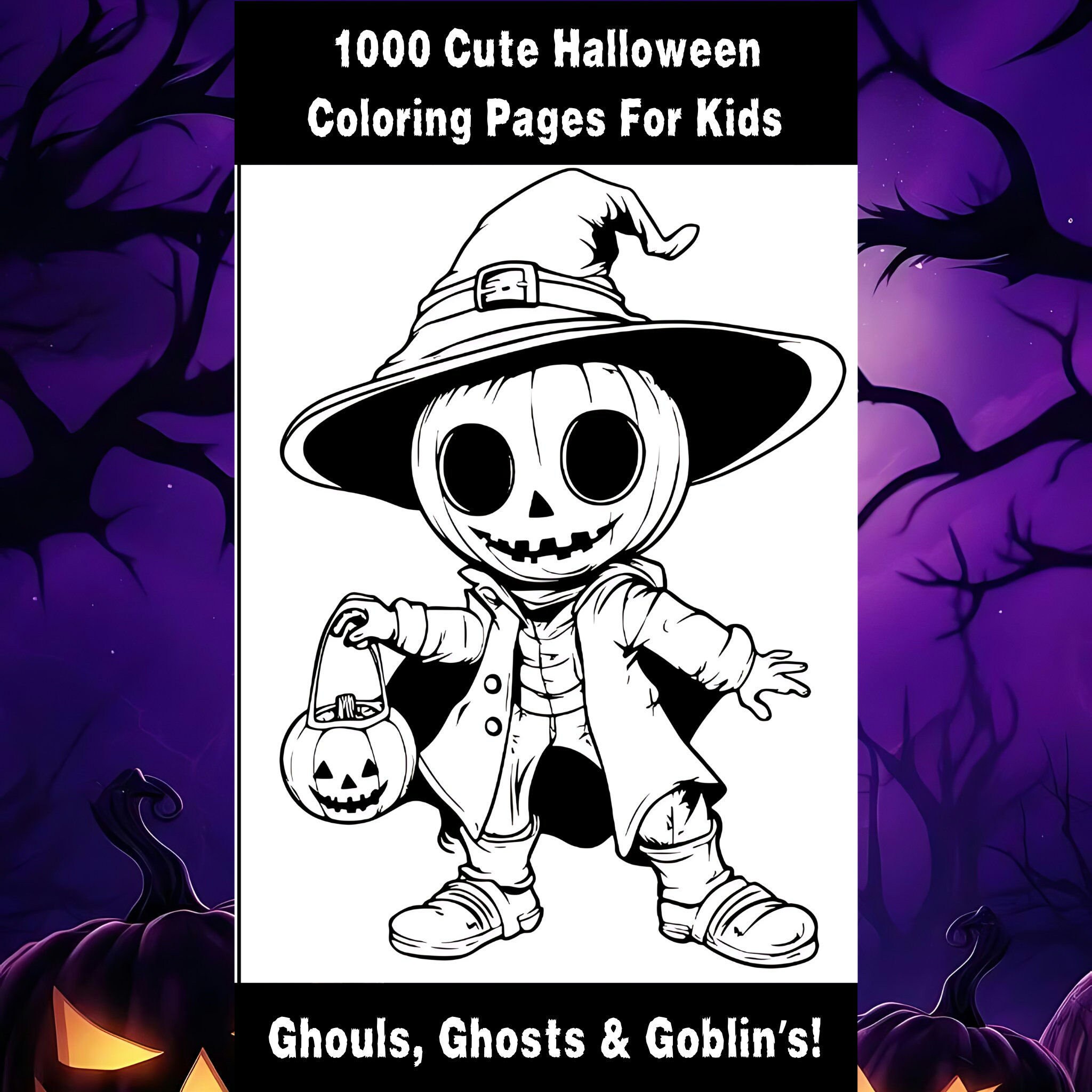 1000+ Halloween Coloring Pages for Kids | Spooky Ghosts, Pumpkins (PDF ...