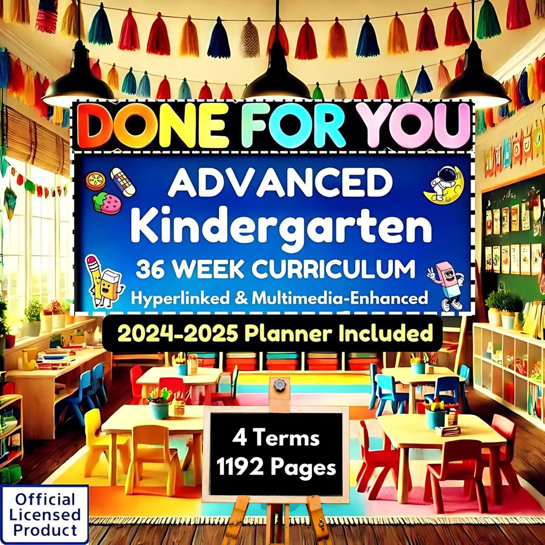 Kindergarten 36-week Curriculum Editable, Hyperlinked & Multimedia ...