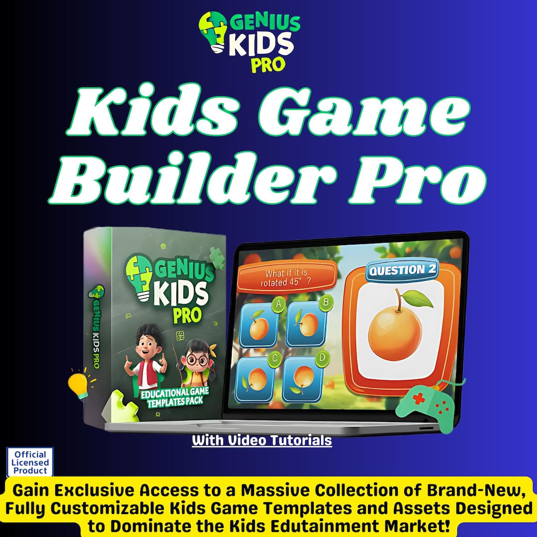 PLR 15 Editable Kids Game Templates Bundle With Voiceovers - Assets ...