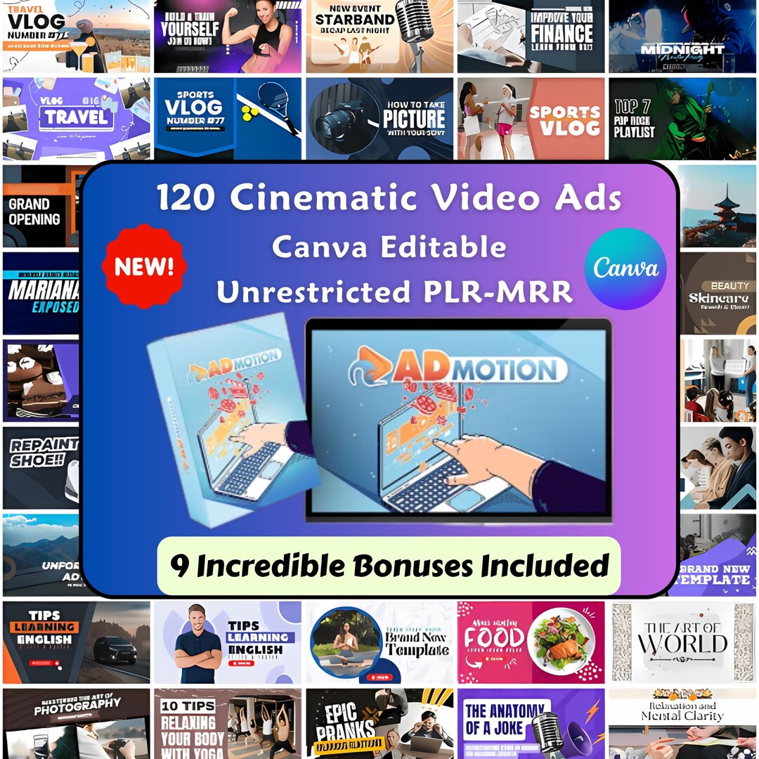 Cinematic Video Ads Canva Templates – PLR MRR Bundle - Etsy