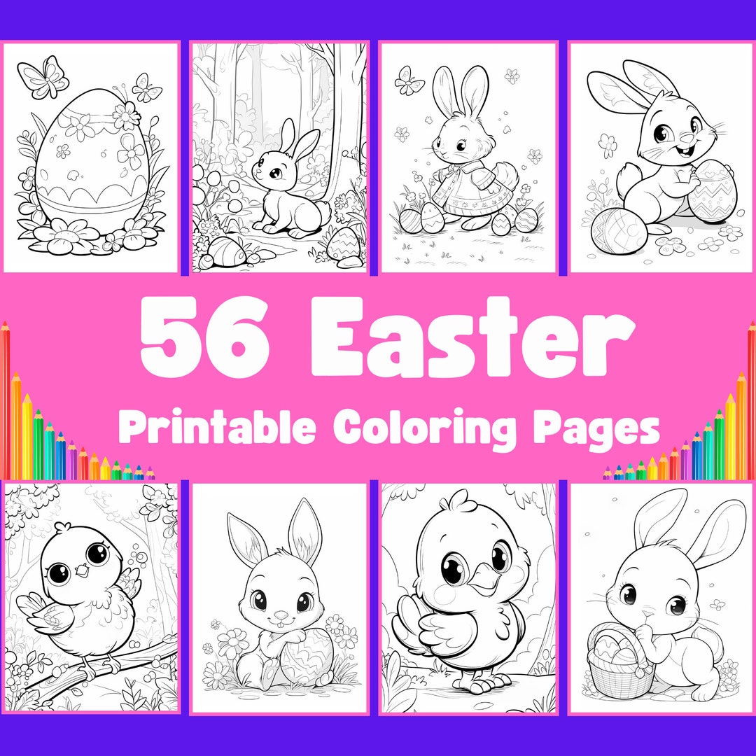 Easter Coloring Pages for Kids | 56 Printable Sheets | Toddlers ...