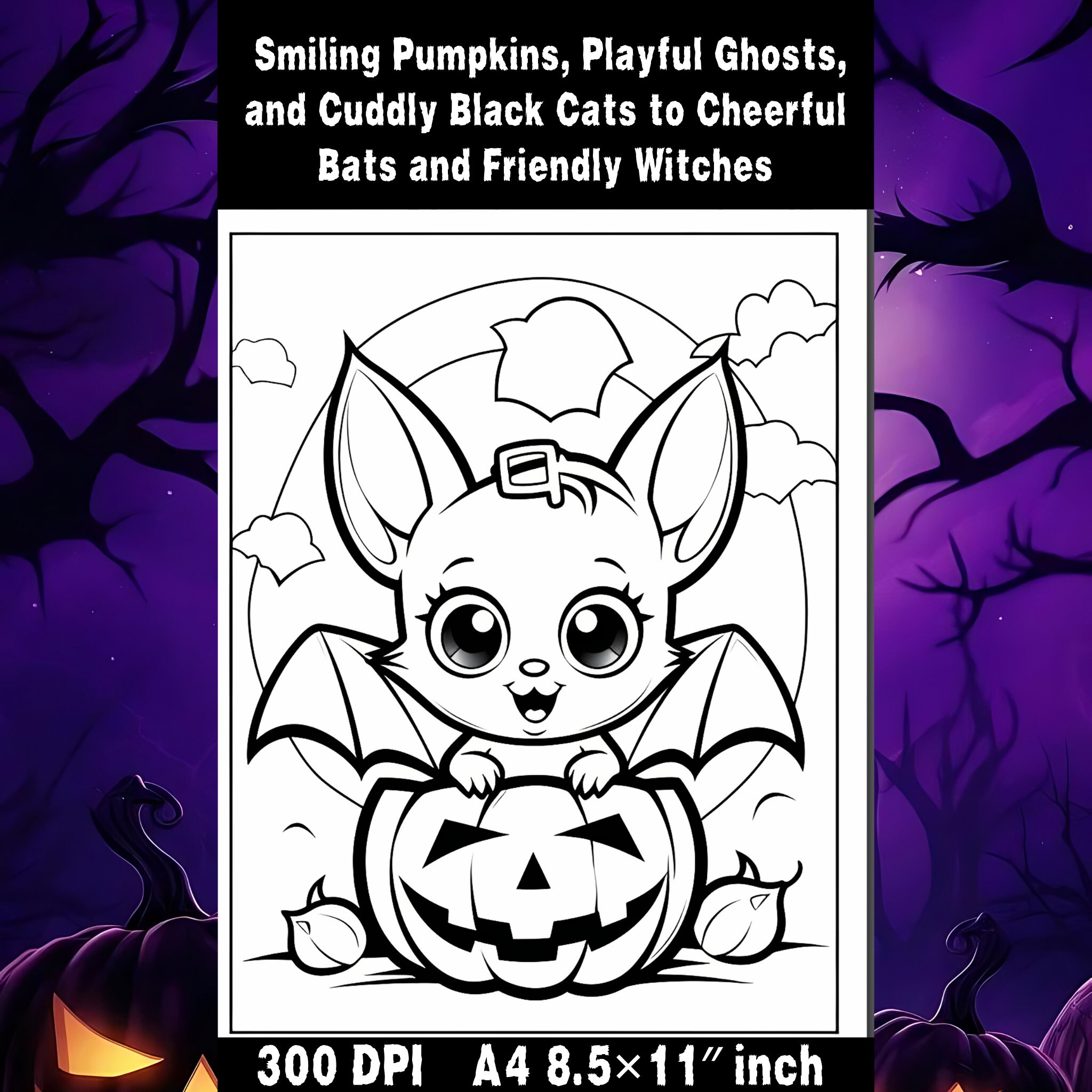 1000+ Halloween Coloring Pages for Kids | Spooky Ghosts, Pumpkins (PDF ...