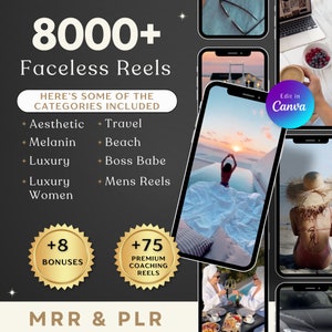 PLR 8000+ Faceless Reels Bundle - Aesthetic Instagram Video Templates ...