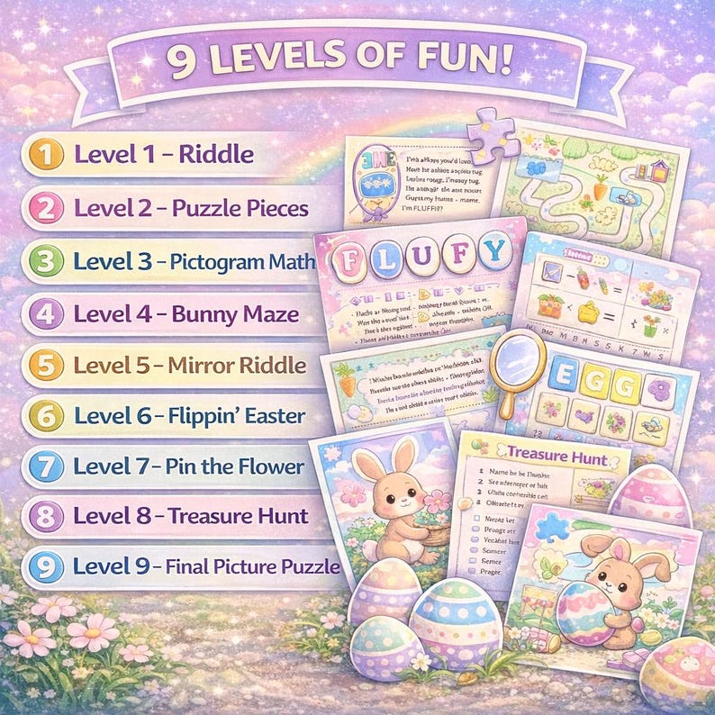 Easter Escape Room Printable | Magic Egg Puzzle Game (instant Download ...
