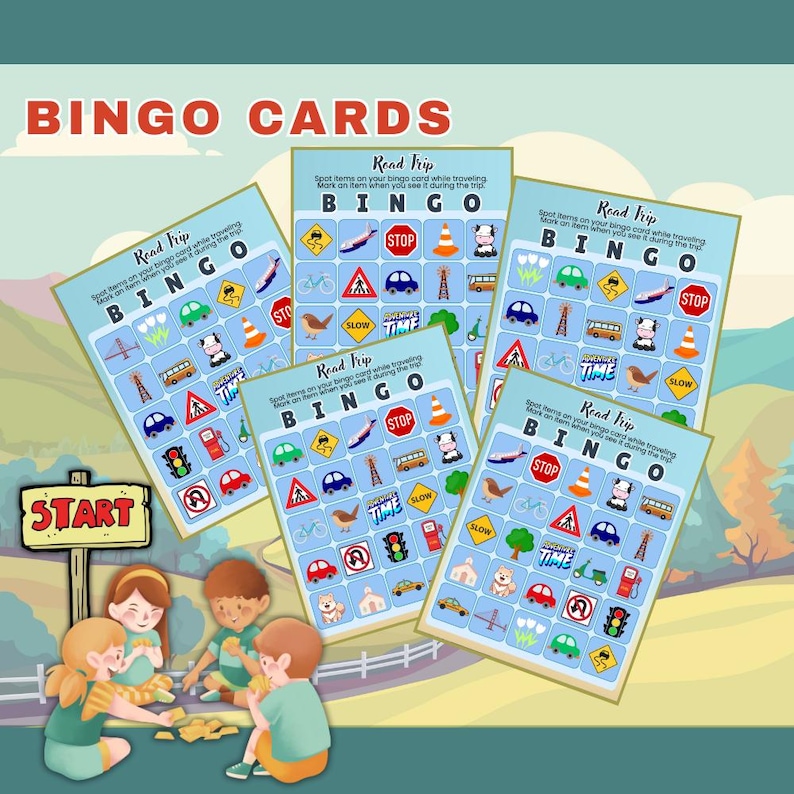 Kids Road Trip Activity Book | Printable Travel Games (digital Download ...