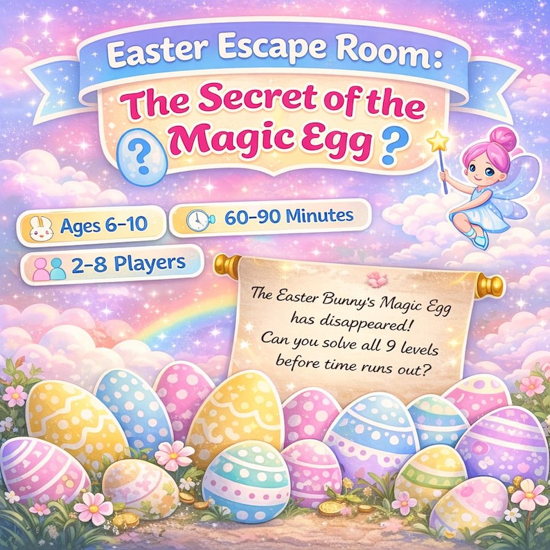 Easter Escape Room Printable | Magic Egg Puzzle Game (instant Download ...