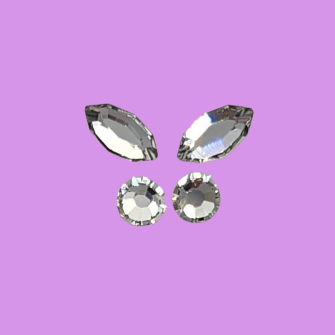 Set 10 Butterfly Tooth Gems Swarovski - Etsy